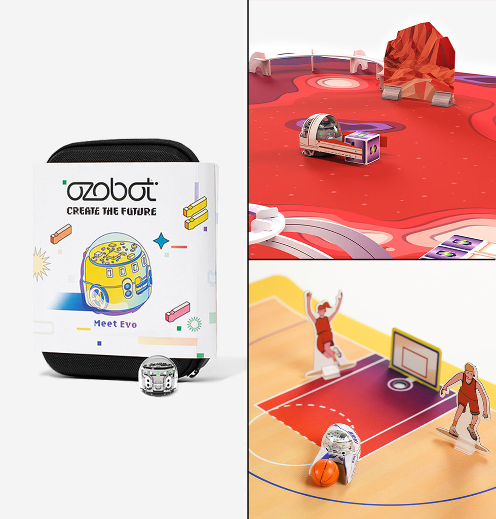 Homeschool Coding Kit: Evo + Basketball & Mars Challenge Mats – Ozobot